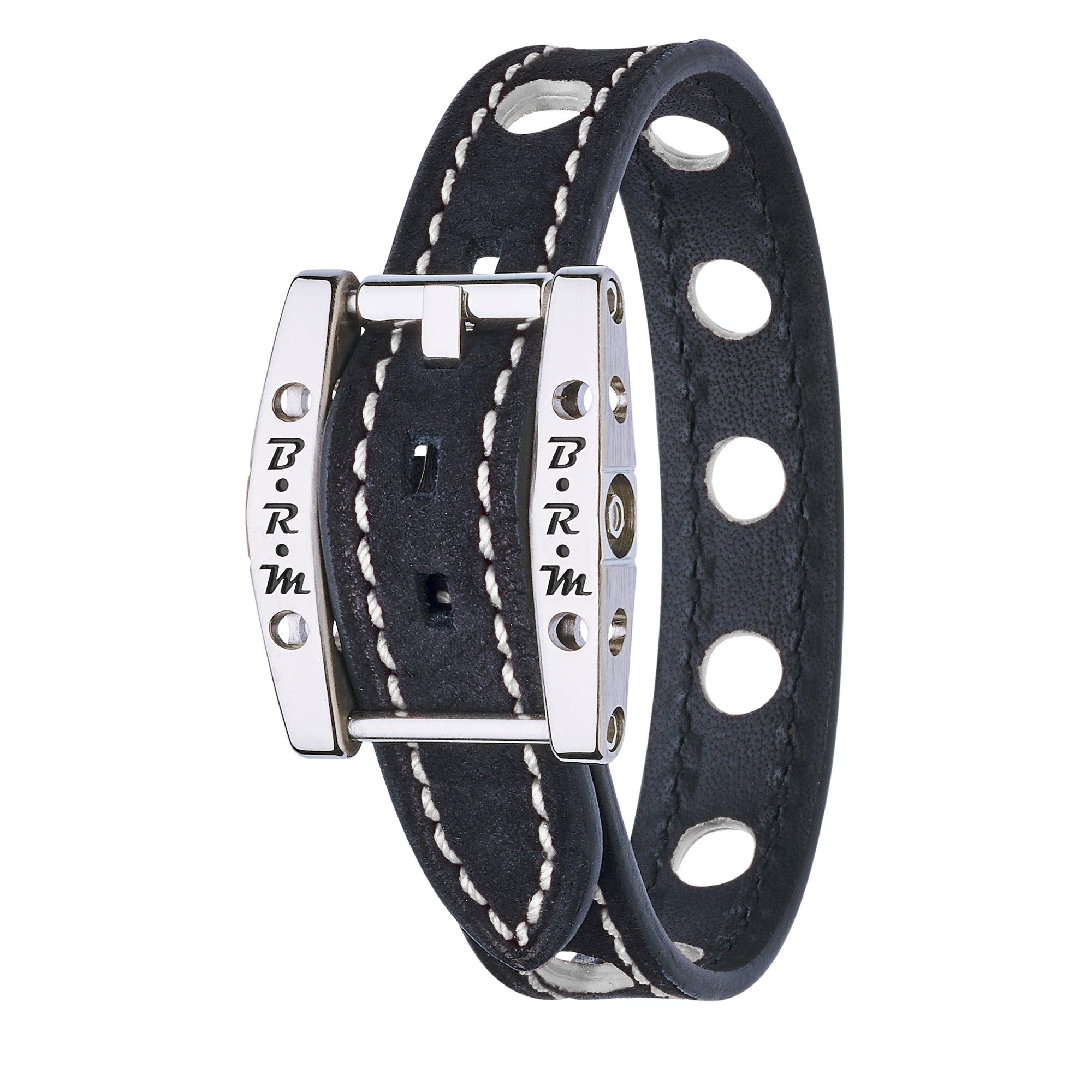 BRM Strap Speed Alcantara Titanium Gray White - Les Champs d'Or